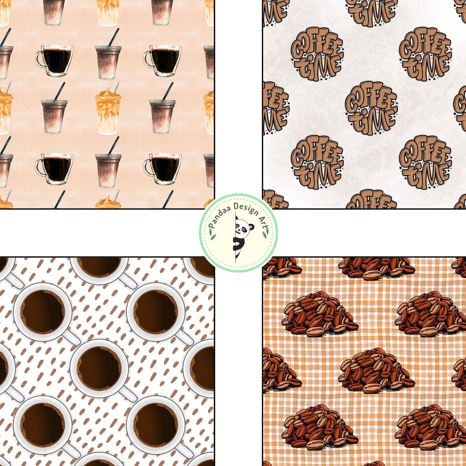 Coffee Seamless Digital Paper, Coffee Digital Paper Pack, Coffee ...