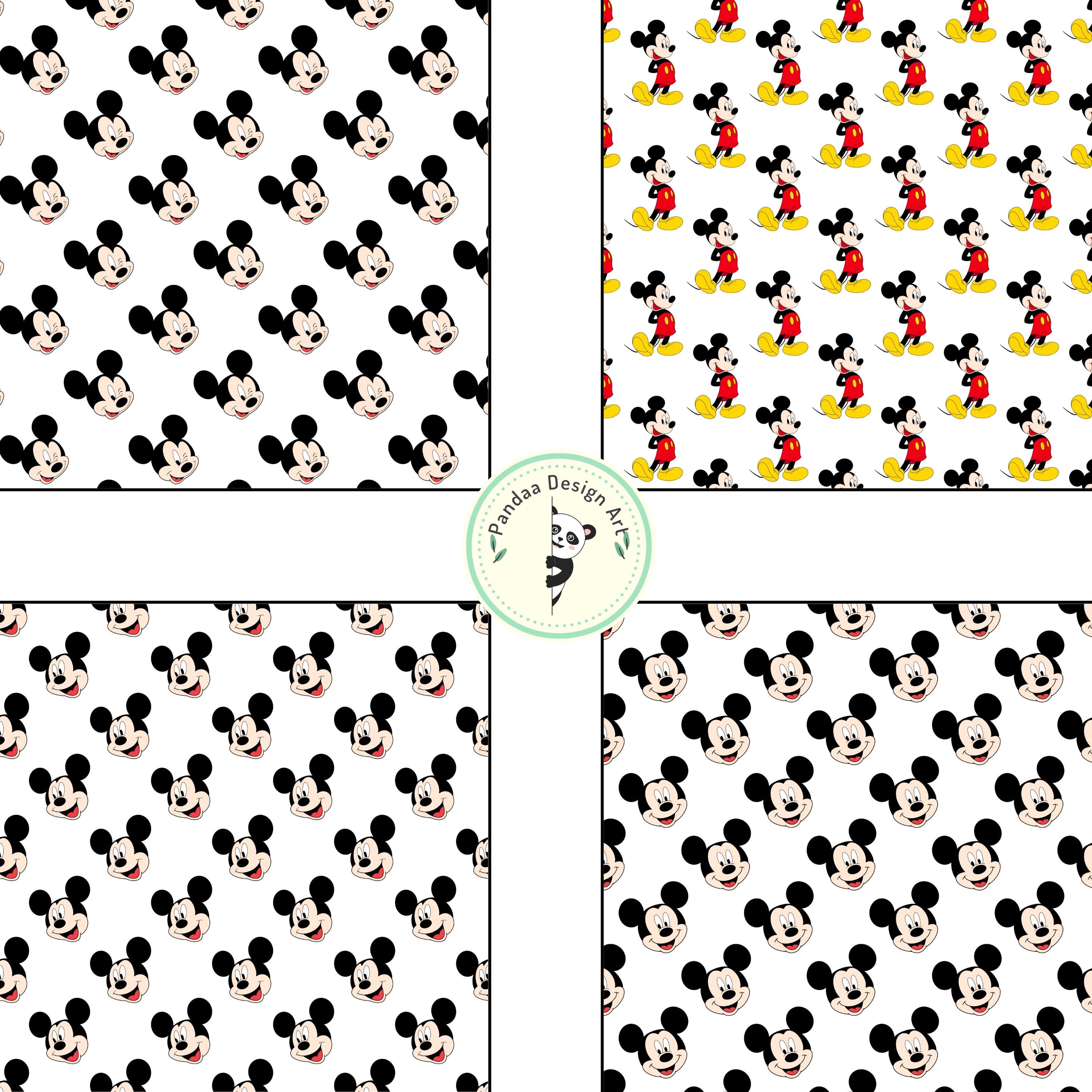 Mickey Mouse Digital Paper, Disney Scrapbook Paper, Mickey Mouse ...