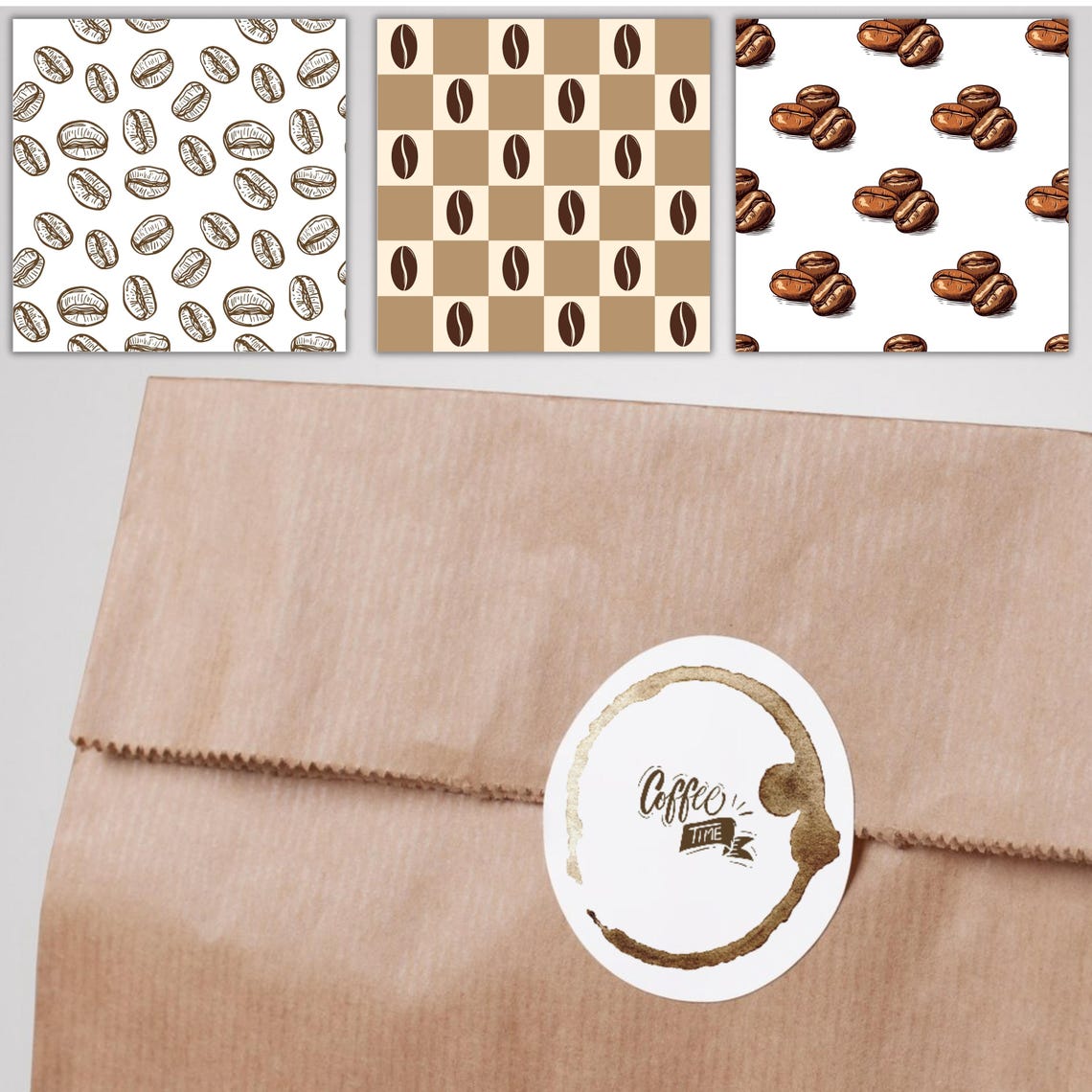 Coffee Seamless Digital Paper, Coffee Digital Paper Pack, Coffee ...