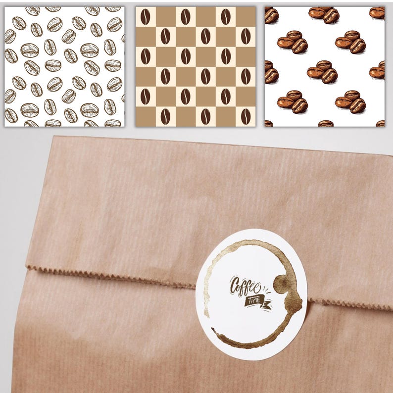 Coffee Seamless Digital Paper, Coffee Digital Paper Pack, Coffee ...