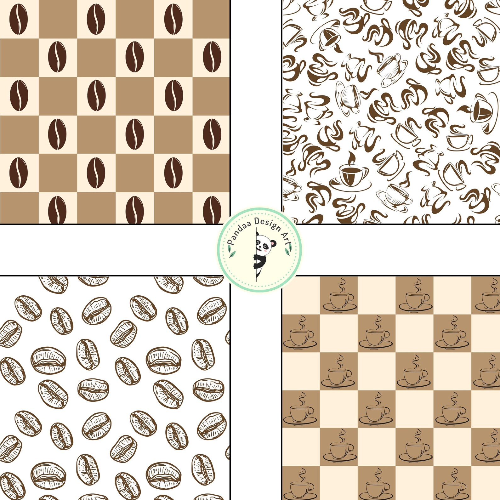 Coffee Seamless Digital Paper, Coffee Digital Paper Pack, Coffee ...