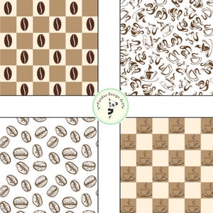Coffee Seamless Digital Paper, Coffee Digital Paper Pack, Coffee ...