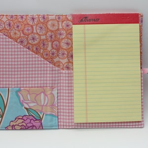 Notepad Organizer Pastel Blue/pink Floral Fabric notepad - Etsy