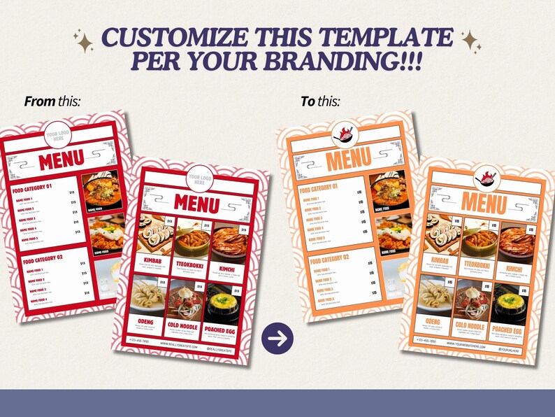 Editable Menu Template Canva Price List Printable Menu Template ...