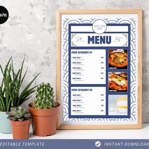 Editable Menu Template Canva Price List Printable Menu Template ...