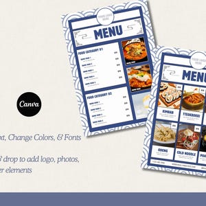 Editable Menu Template Canva Price List Printable Menu Template ...