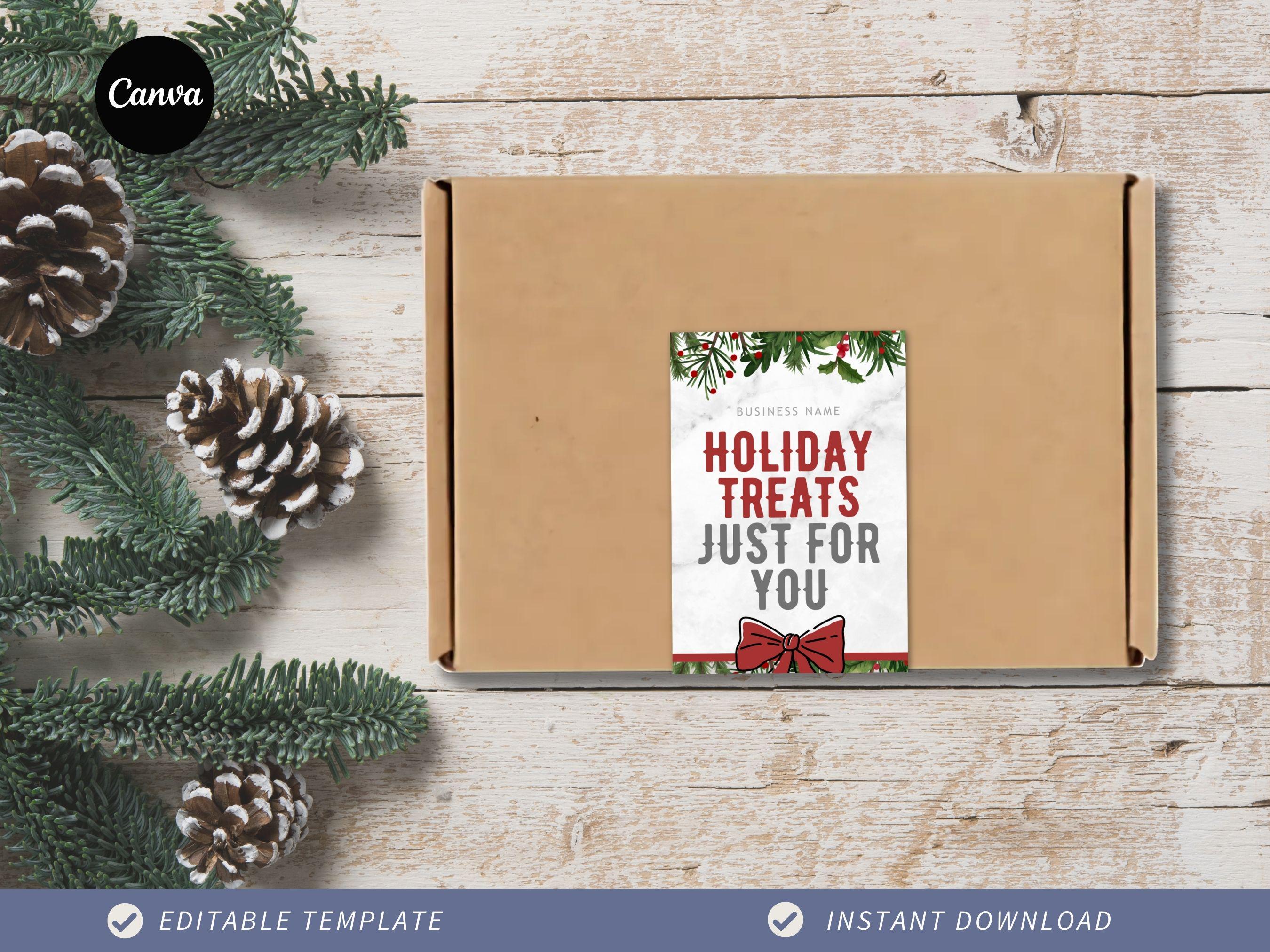 Editable Box Seal Label Template Canva, Packaging Label Template Design ...