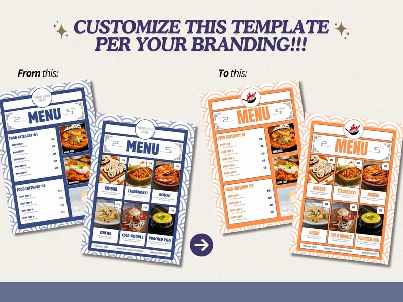 Editable Menu Template Canva Price List Printable Menu Template ...