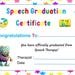 Speech Therapy Graduation Certificate printable - Etsy