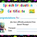 Speech Therapy Graduation Certificate printable - Etsy