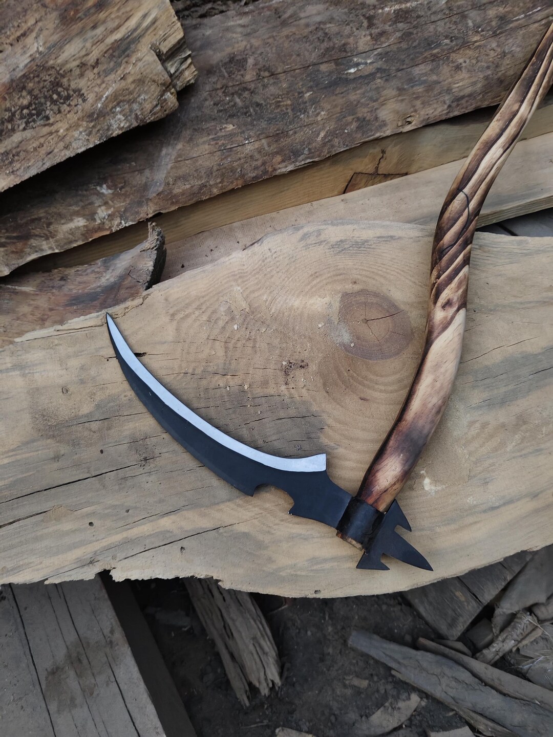 Customise Handmade Grim Reaper Sickle Cosplay . Collectable Scythe Grim ...