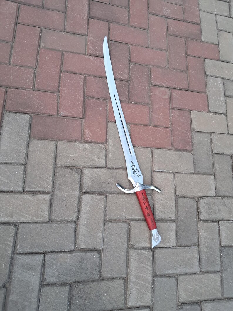 Custom Hand Forged Time of Wheel Sword, Heron Marked Sword, Forged From ...