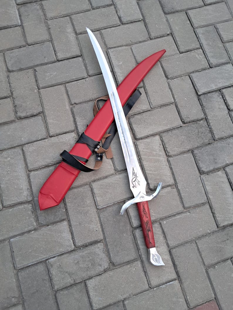 Custom Hand Forged Time of Wheel Sword, Heron Marked Sword, Forged From ...