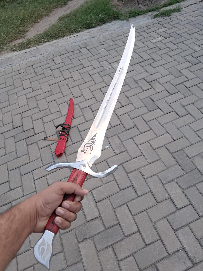 Custom Hand Forged Time of Wheel Sword, Heron Marked Sword, Forged From ...