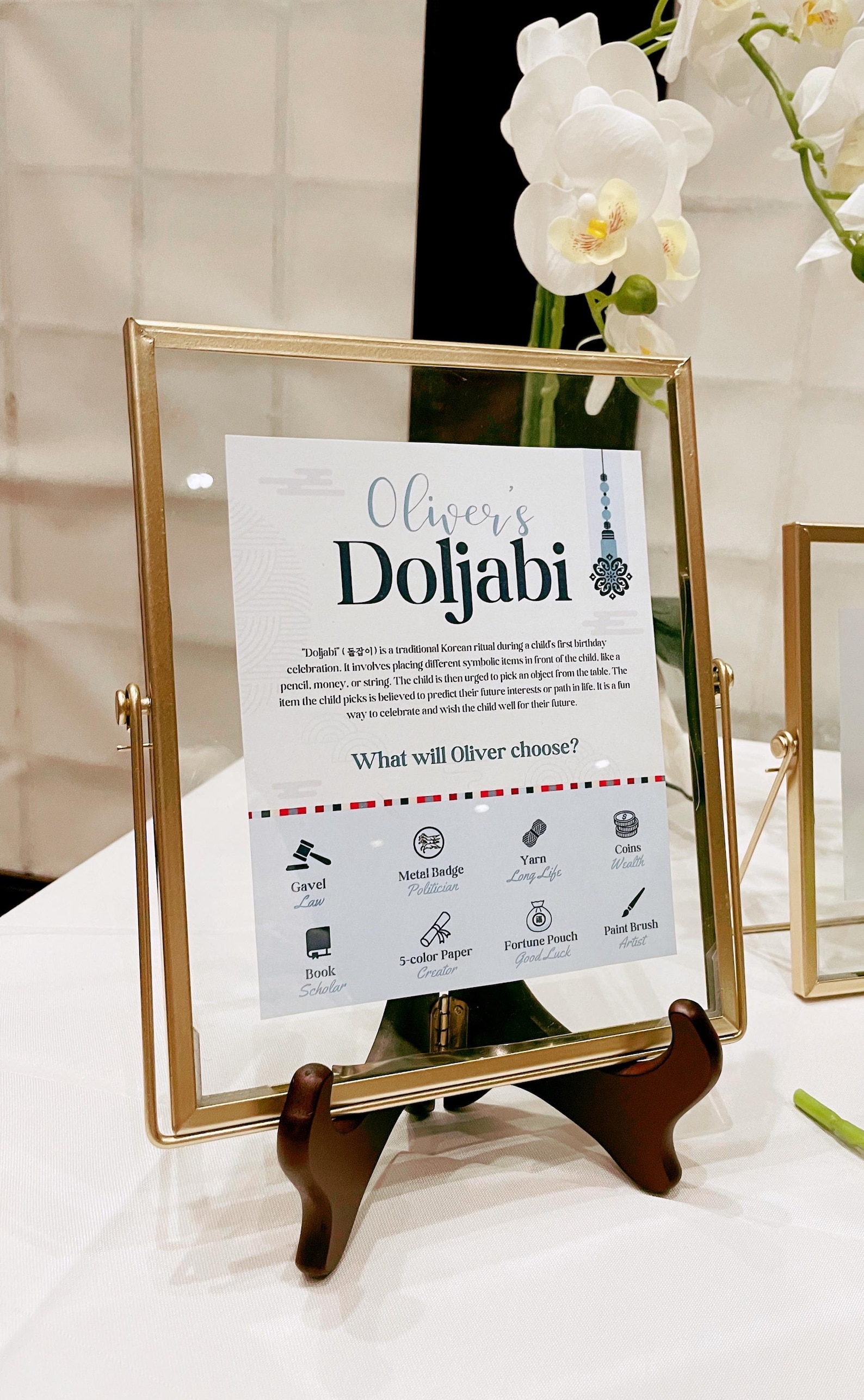 Blue Doljabi Board Set for Dohl Birthday Celebration, First Birthday ...