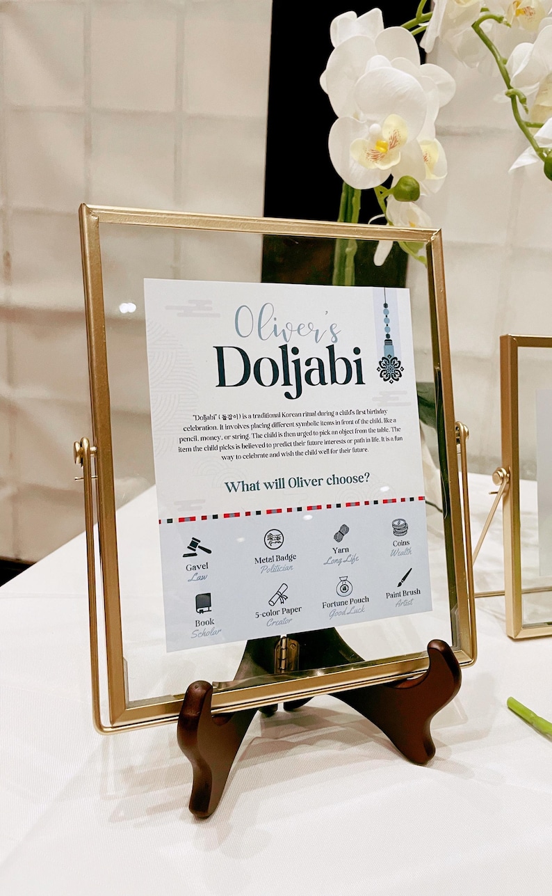 Blue Doljabi Board Set for Dohl Birthday Celebration, First Birthday ...