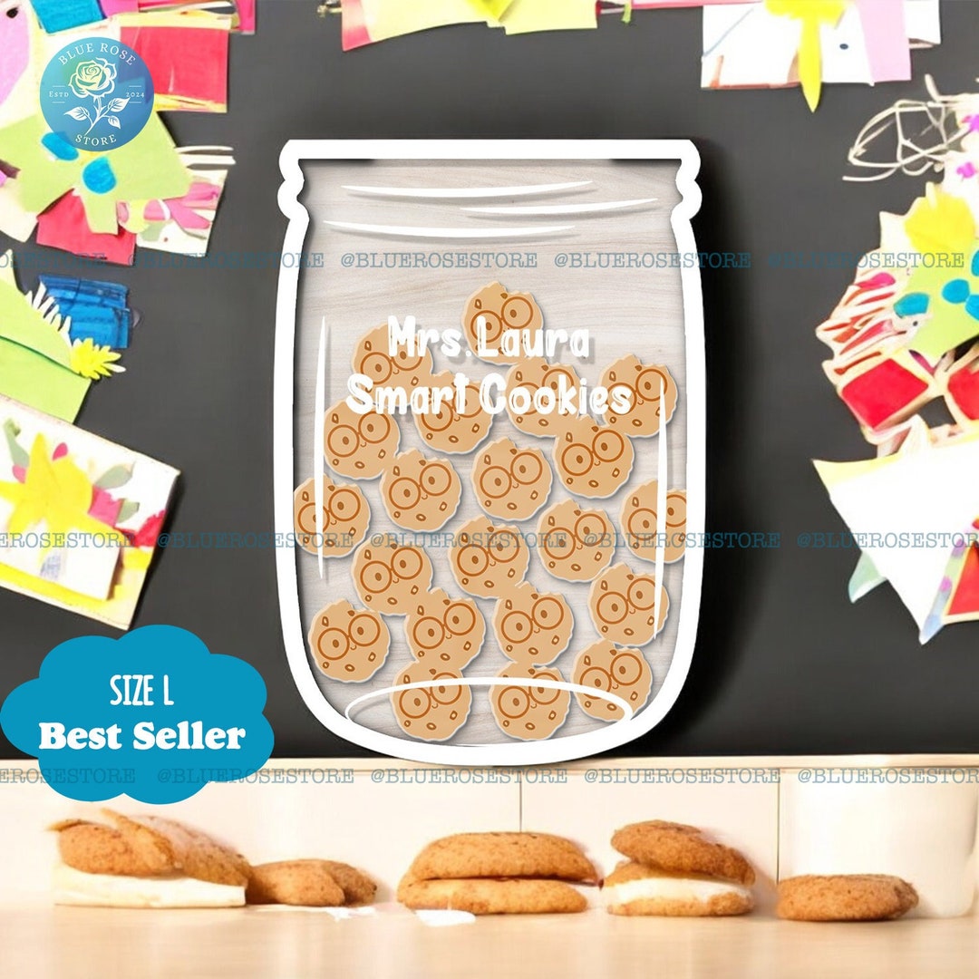 Personalized Teacher Cute Smart Cookie Reward Jar, Colorful Classroom ...