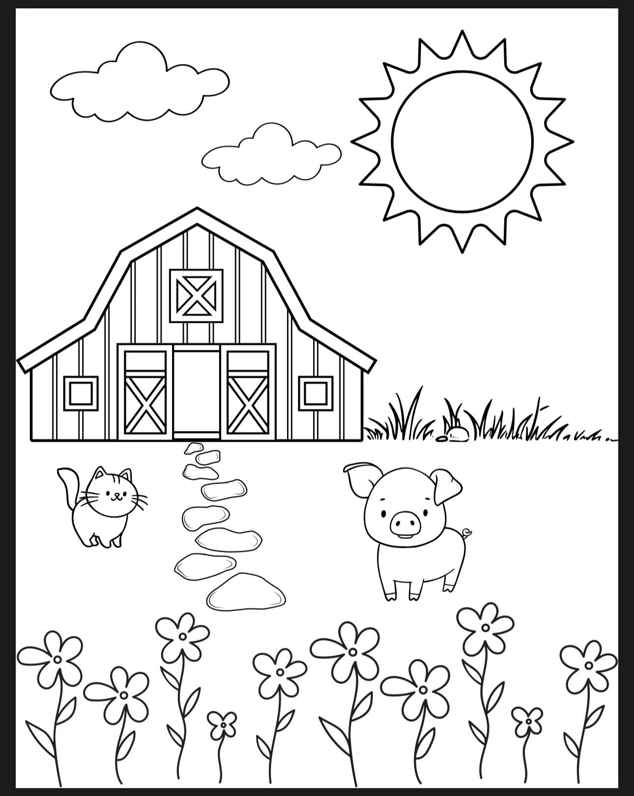 Coloring Down on the Farm - Etsy