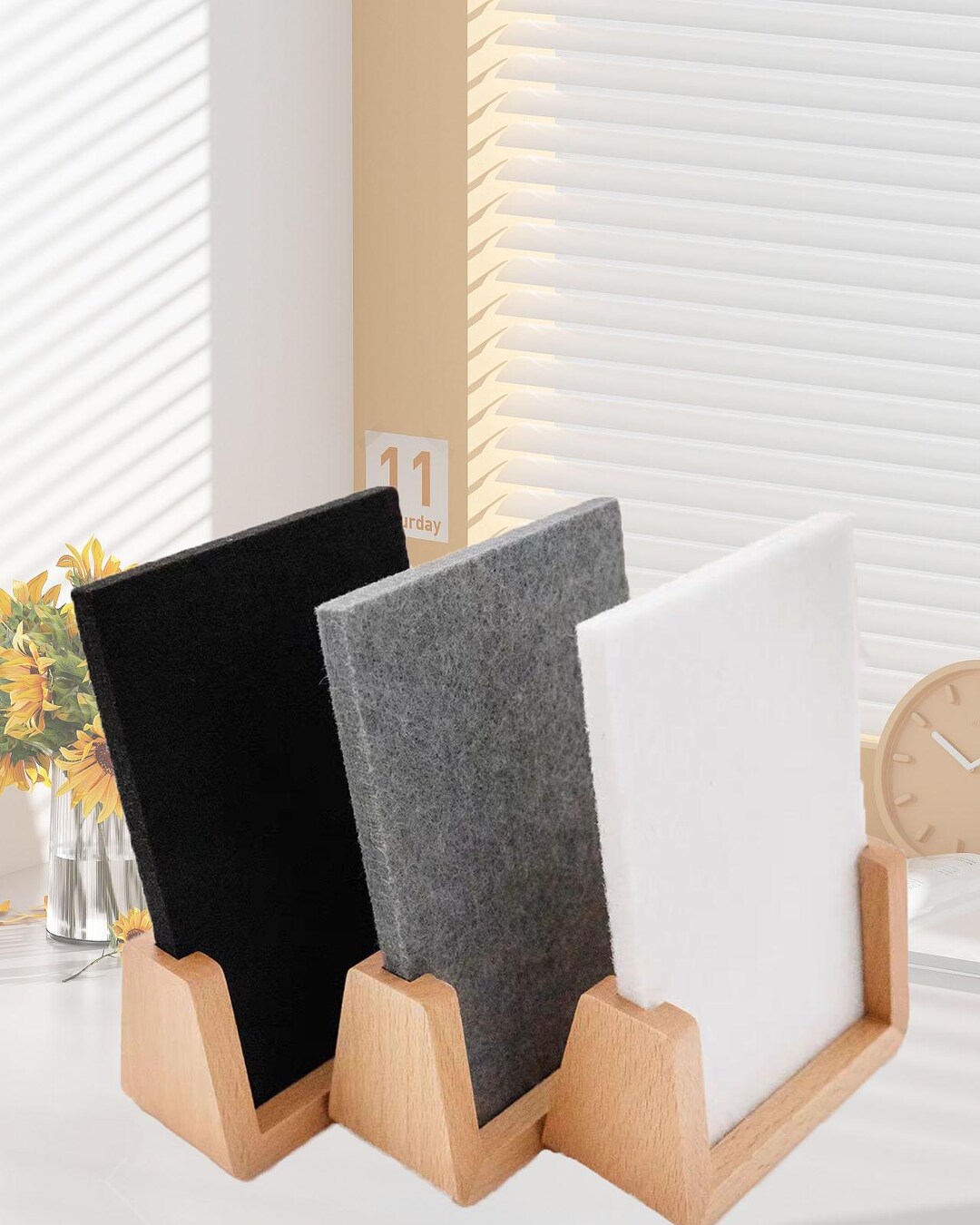 Enamel Pin Badge Display Frame Felt and Cork Pin Board Storage-pin ...