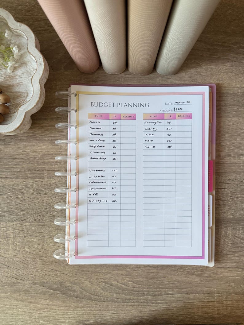 Printable Cash Stuffing Budget Planner: US Letter, A4, Big Happy ...