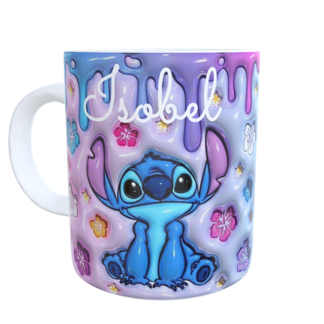 Personalised Stitch 3D Effect Print Mug, Coffee Cup Gift for Friends ...