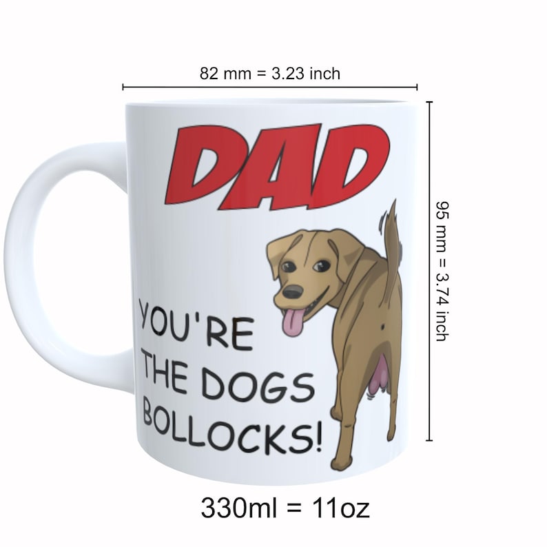You're the Dogs Bollocks! Personalised 11oz Ceramic Mug. - Etsy UK