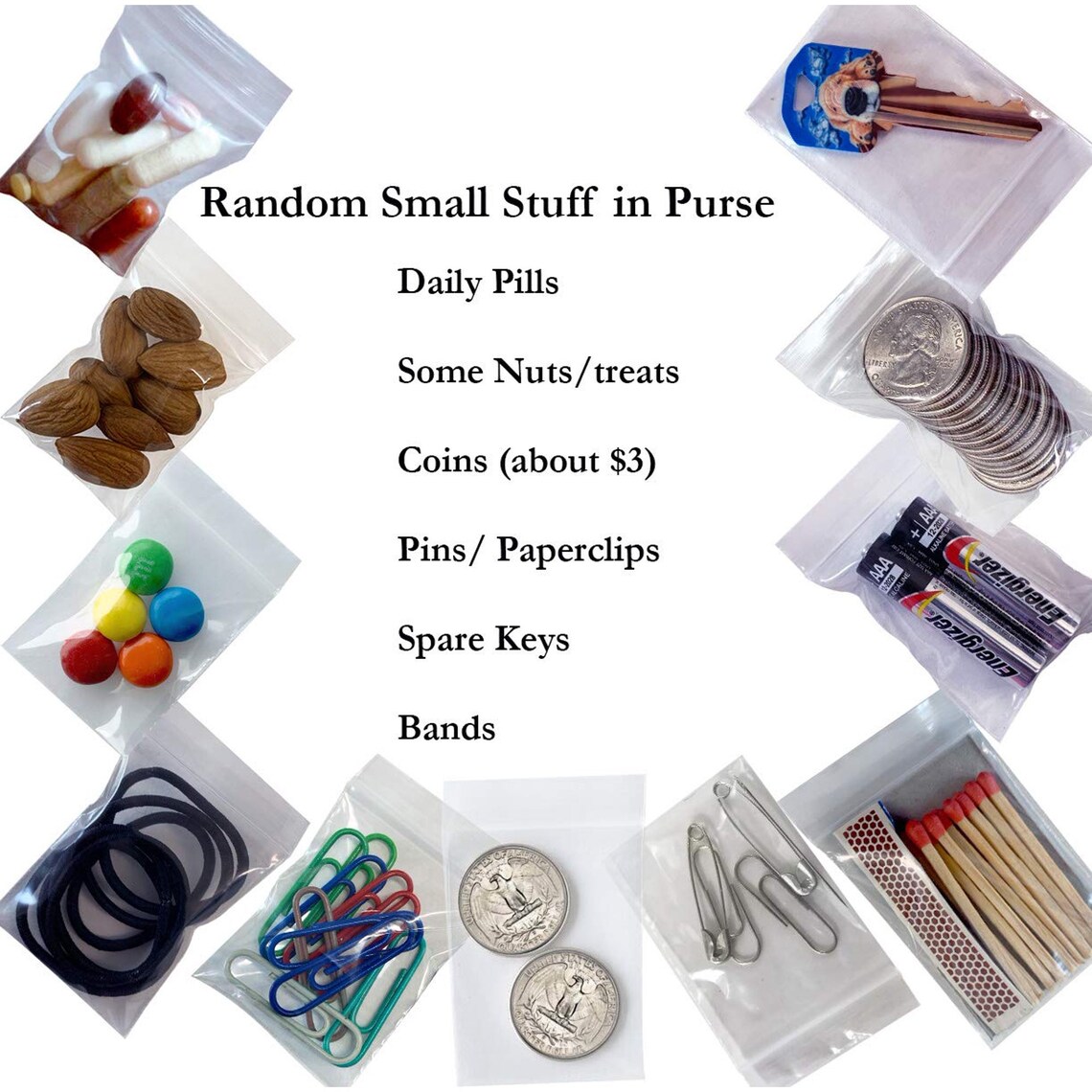 100 Pcs 2" X 2" Mini Transparent Sealed Bag, Clear Plastic Small Beads ...