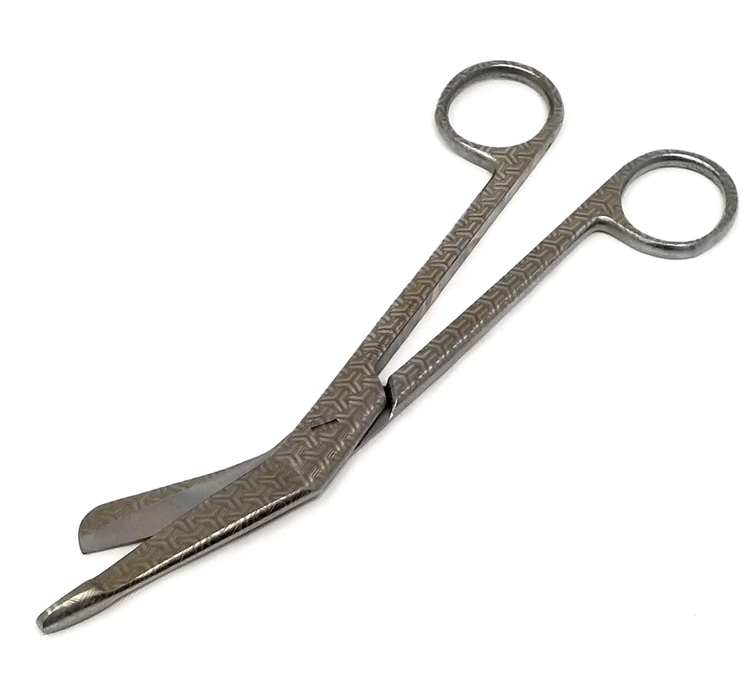 Left Handed Engraved Nurse Bandage Scissors 7.25" Stainless Steel ...