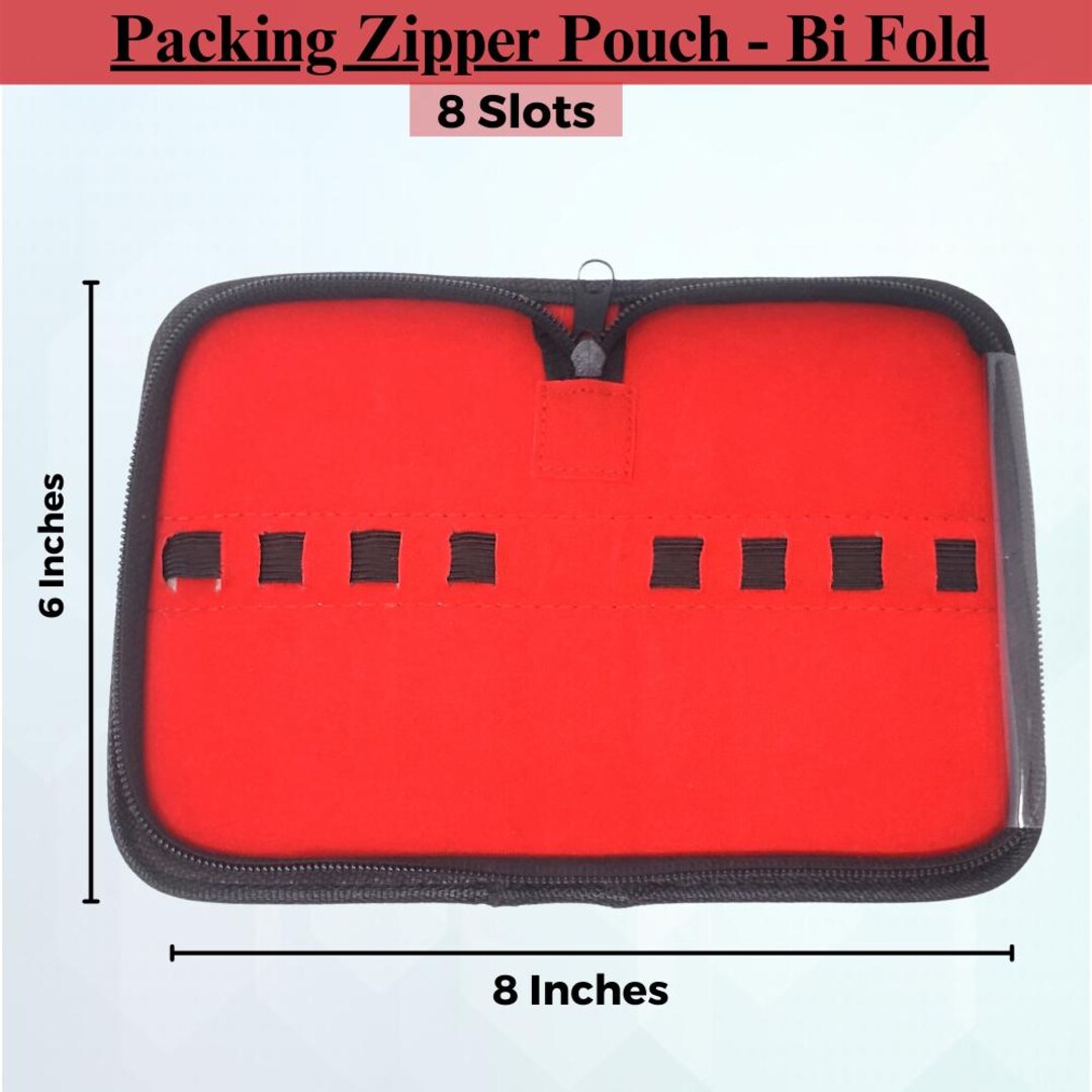 Portable Salon Zipper Pouch With 8 Elastic Loops Carrying Case for ...