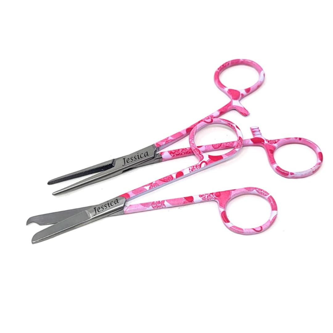 Personalized Nurse Scissors + Locking Forceps Set, Engraved Stainless ...