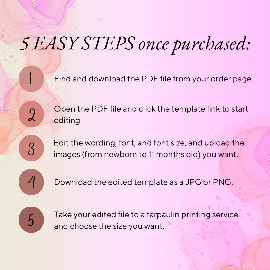 Happy Birthday Tarpaulin Editable Template, Tarpaulin Layout, First ...