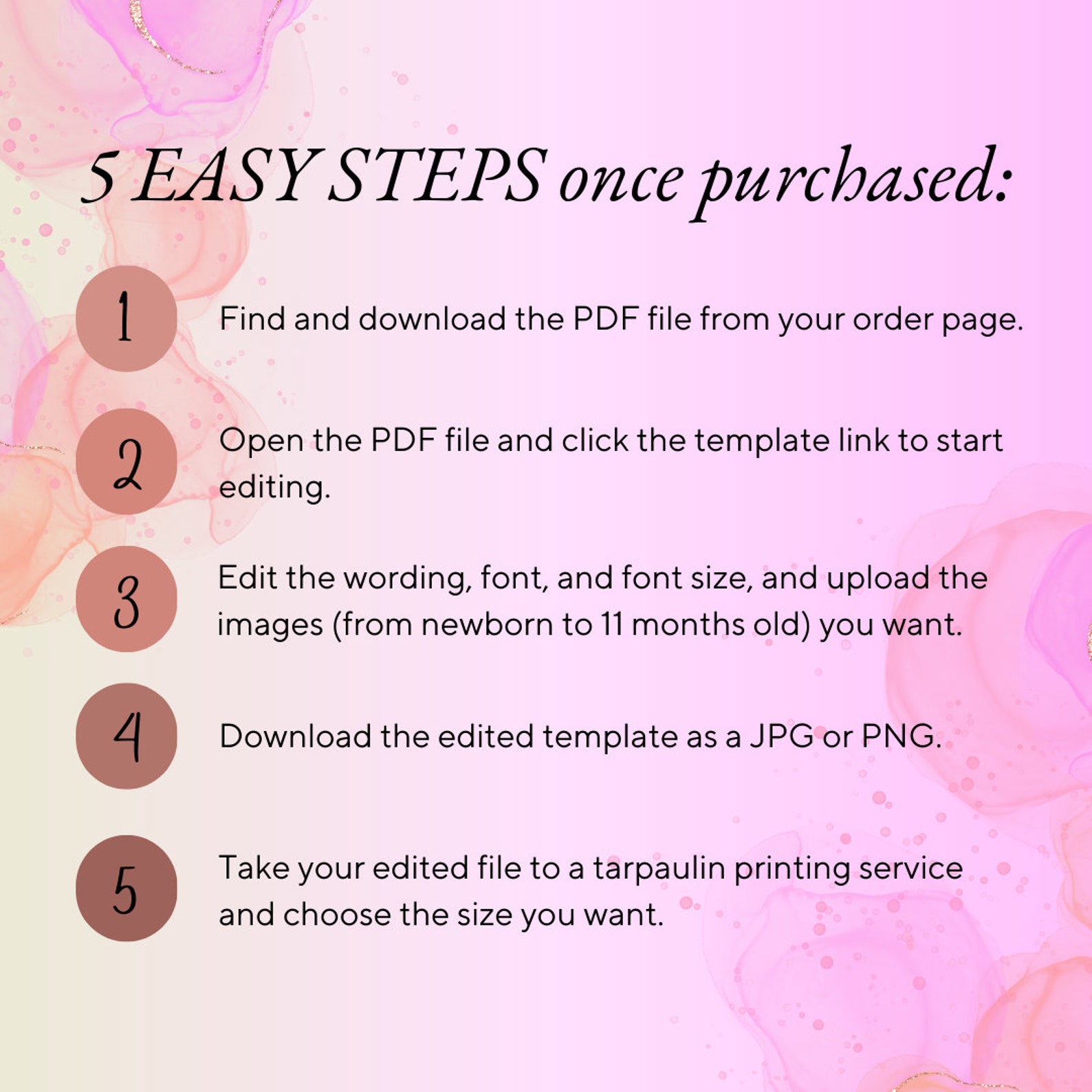 Happy Birthday Tarpaulin Editable Template, Tarpaulin Layout, First ...