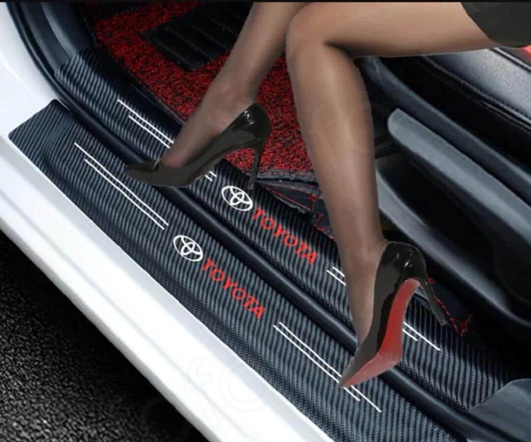 New Toyota4 Carbon Fiber Door Sill Protector Scruff Guard Set GR86 ...