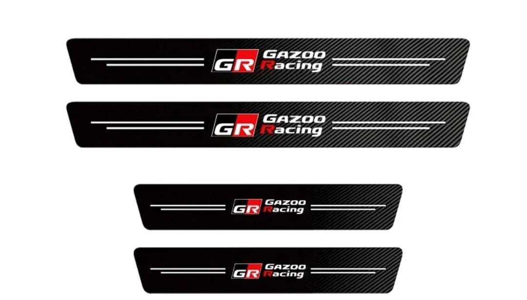 New Toyota GR Gazoo Racing Sport 4 Carbon Fiber Door Sill Protector ...