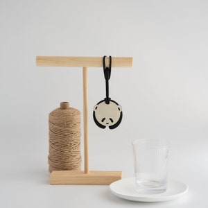 Adorable Leather Panda Bag Charm - Handcrafted Cute Panda Keychain for ...