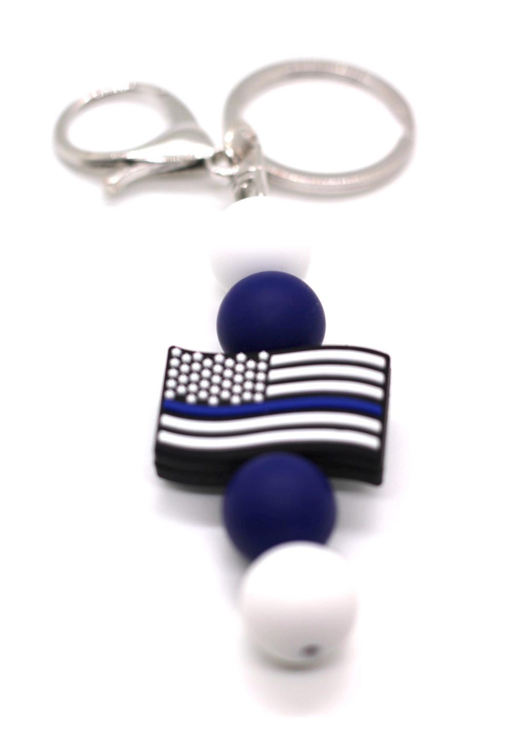 Law Enforcement Blue Line Keychain - Etsy