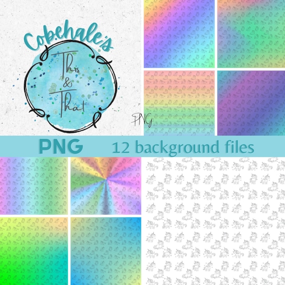 Unicorn Background Digital Paper Png | Etsy