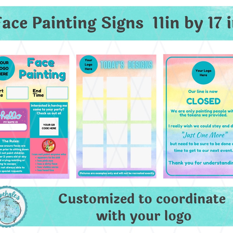 Face Painting Menu - Etsy