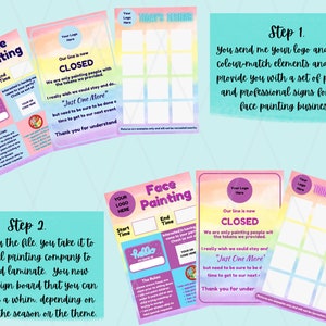 Customizable Face Painting Signage - Etsy