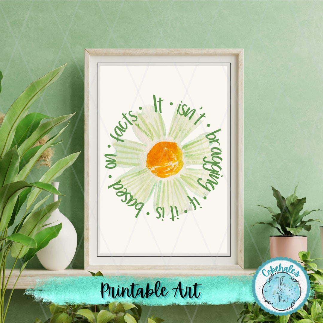 Druckbare Kunst Es ist nicht prahlend, wenn es auf Fakten basiert - Etsy.de