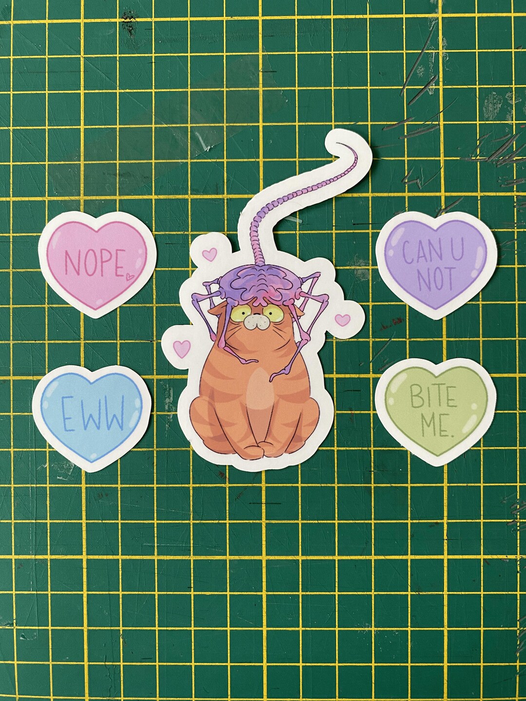 Alien Facehugger Kiss Sticker Set - Etsy