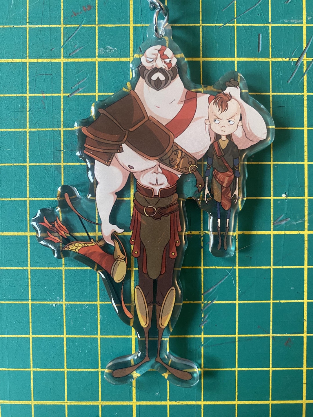 God of War Kratos and Atreus Keychain - Etsy