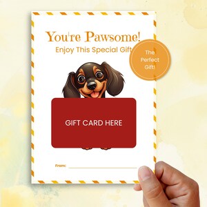 Printable Veterinarian Gift Card Holder Idea for Vet Thank You Card Dog ...