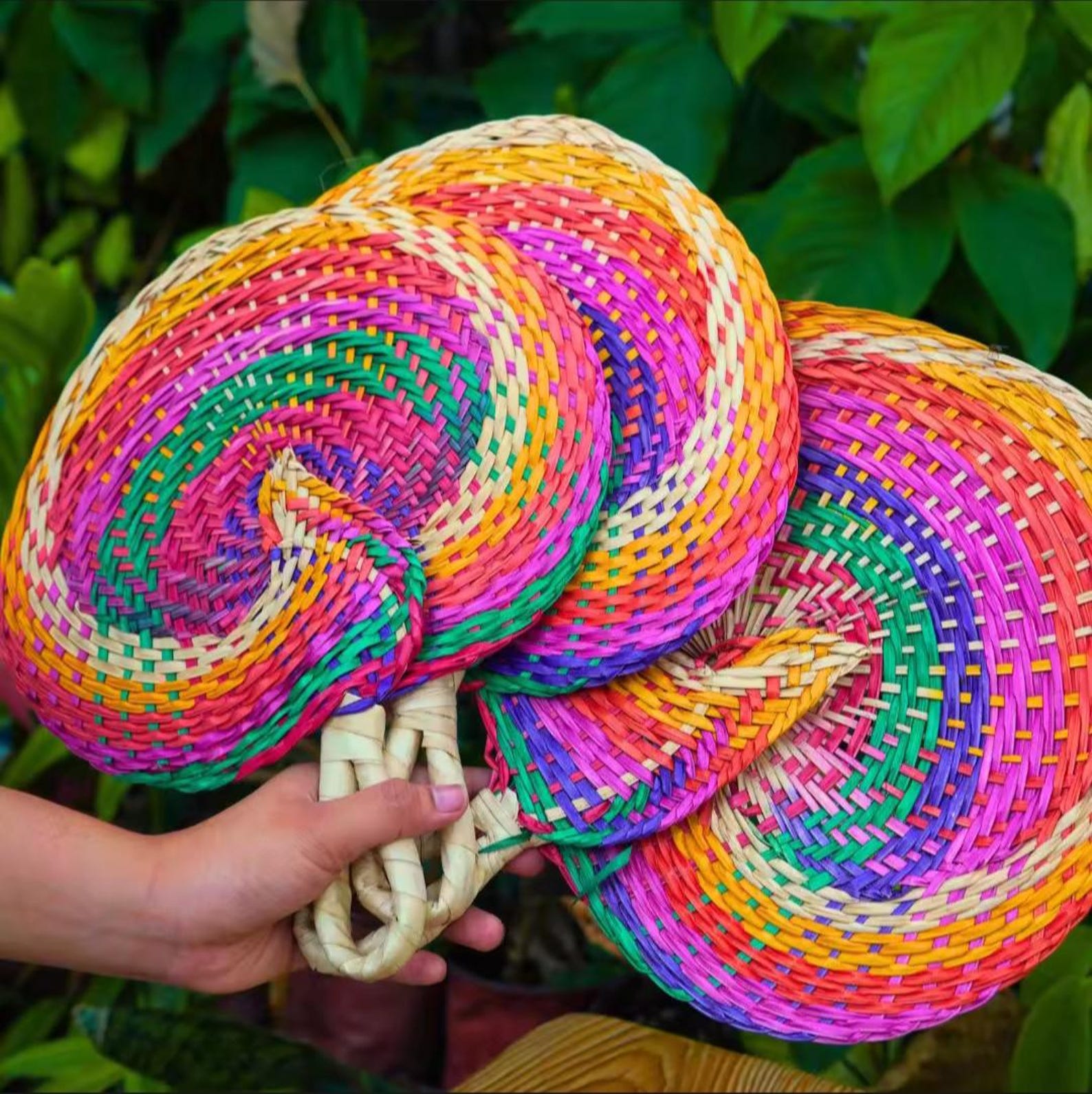 Abaniko Native Fan From the Philippines (natural Handwoven Natural Palm ...