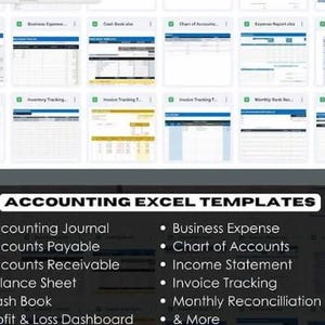 Accounting Templates - Includes 29 Excel Templates (instant Download ...