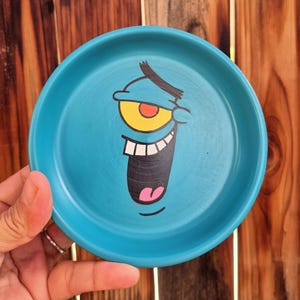 Spongebob: Plankton Trinket Dish - Hand-painted Saucer - Jewelry Bowl ...