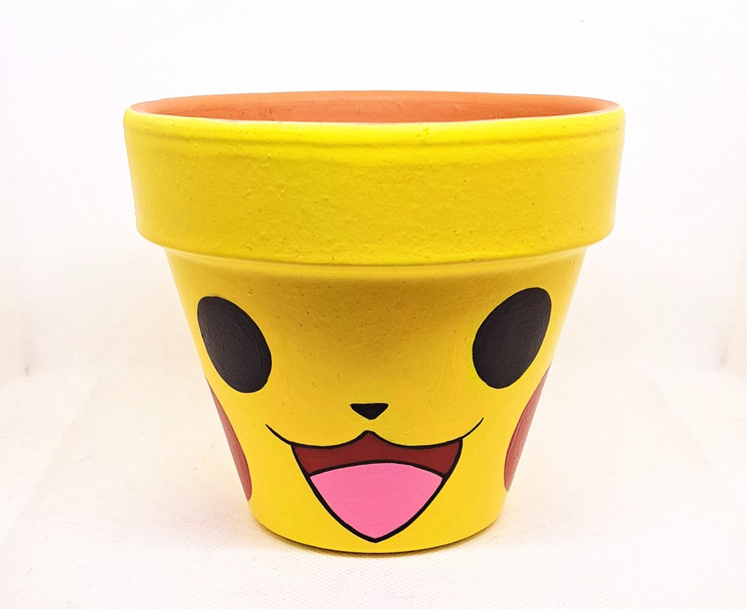 Pokémon Pikachu Pokémon Pot Pikachu Planter Hand-painted 4 Terracotta ...