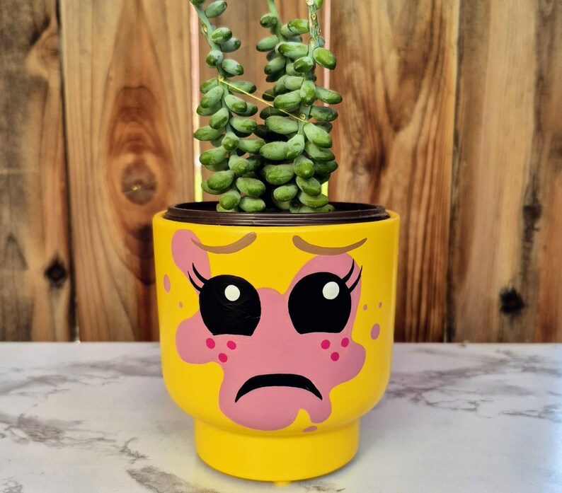 Lego Pot, Girl Head Planter, Lego Girl With Popped Bubblegum, Nerdy ...