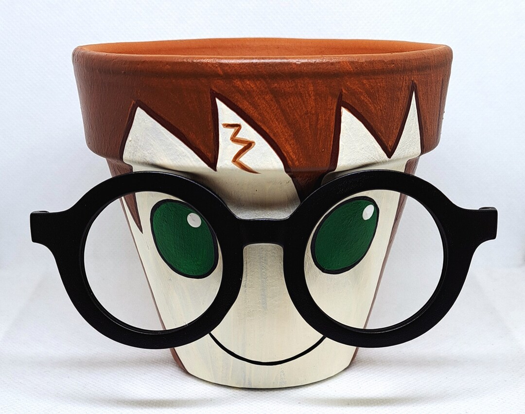Harry Potter, 4 Terracotta Character Planter, Pot, Indoor Planter, Home ...