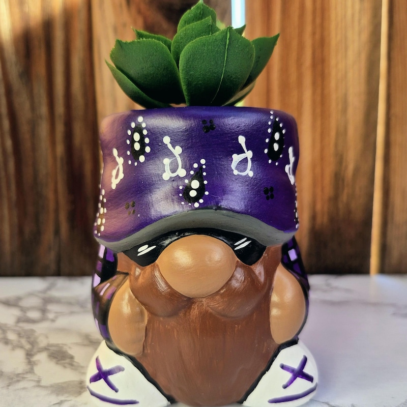 Hand Painted Black Gnomes - Etsy